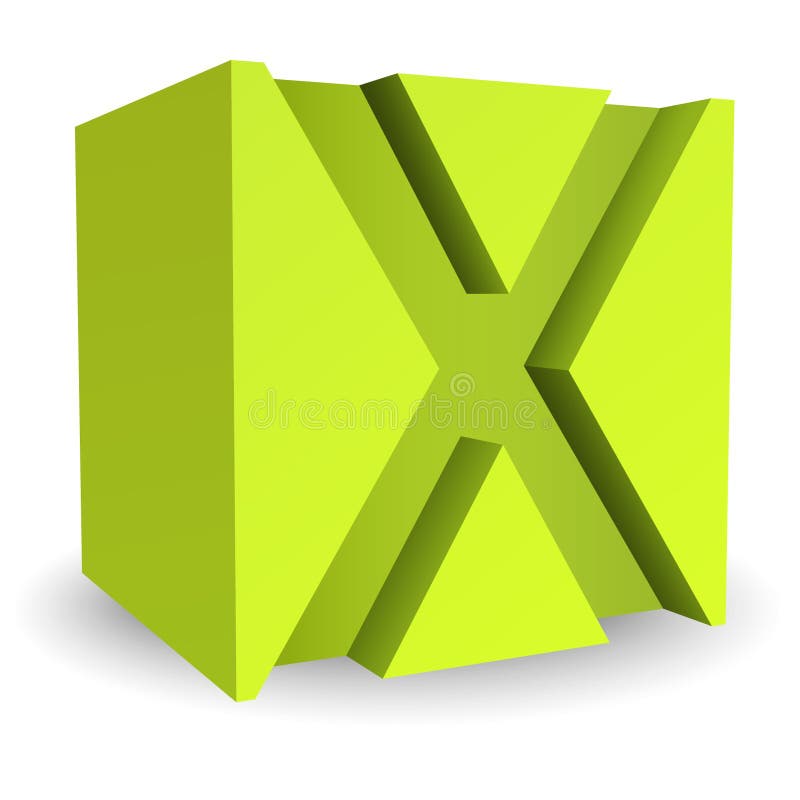 Box Font Color Green 3D Style Ilustração do Vetor - Ilustração de ...