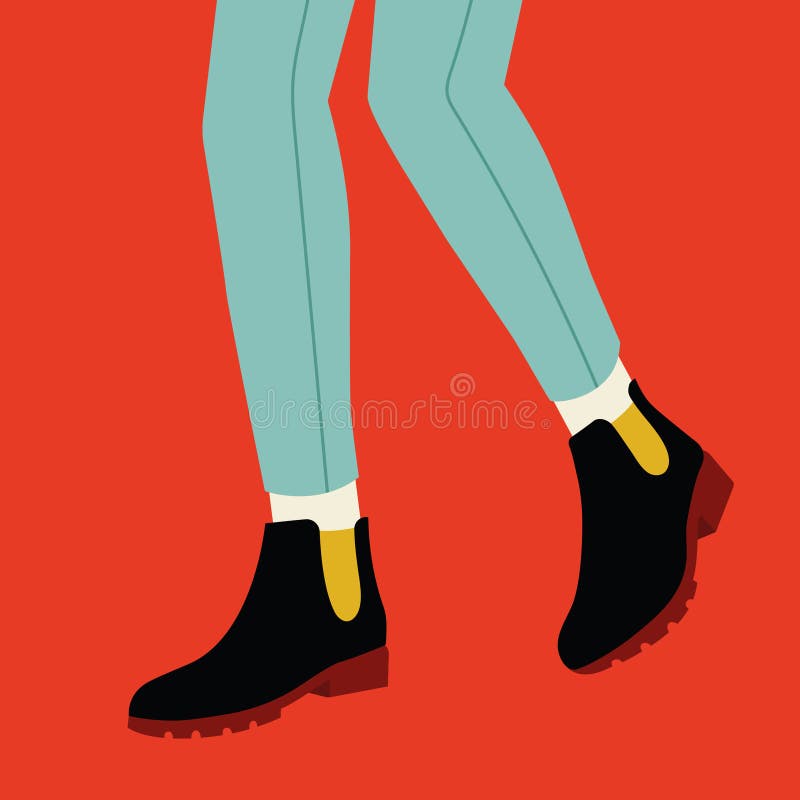 E Estilo liso do projeto ilustração do vetor. Ilustração de pés - 145532351