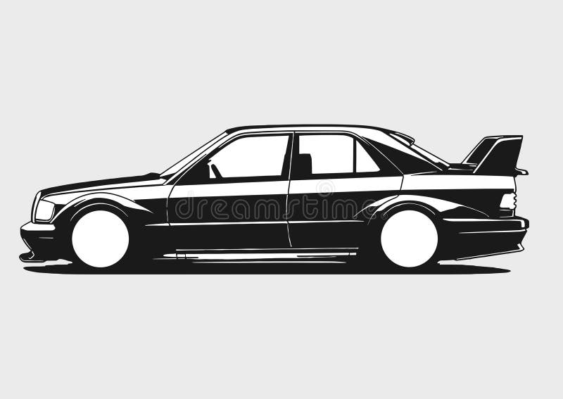 190e Evo Sport Car Vector Illustration Stock Vector - Illustration of ...