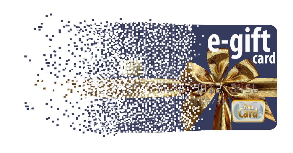 This is an E-gift Card, Virtual Gift Card Disintegrating into Pixels ...
