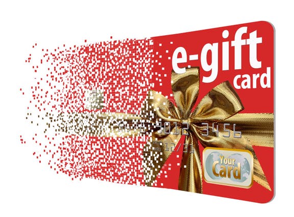 This is an E-gift Card, Virtual Gift Card Disintegrating into Pixels ...