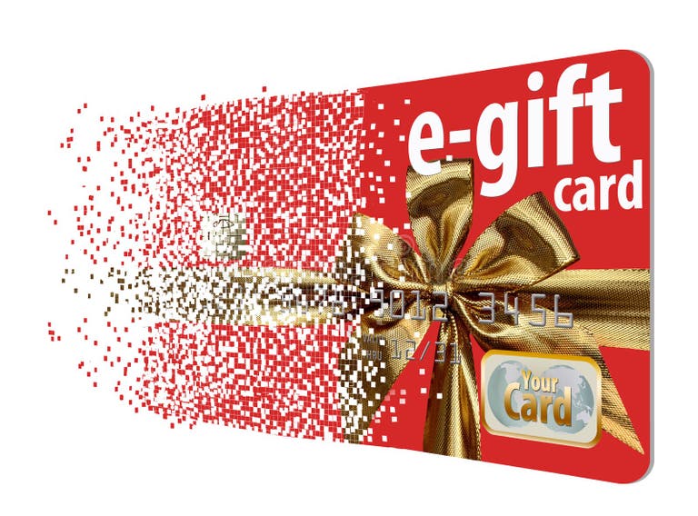 This is an E-gift Card, Virtual Gift Card Disintegrating into Pixels ...