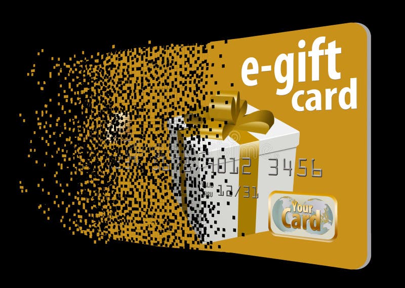 This is an E-gift Card, Virtual Gift Card Disintegrating into Pixels ...