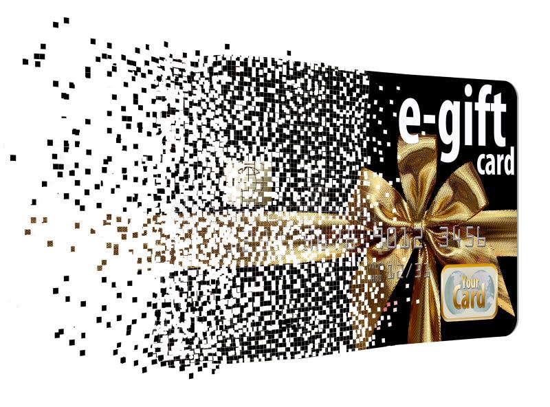 This is an E-gift Card, Virtual Gift Card Disintegrating into Pixels ...