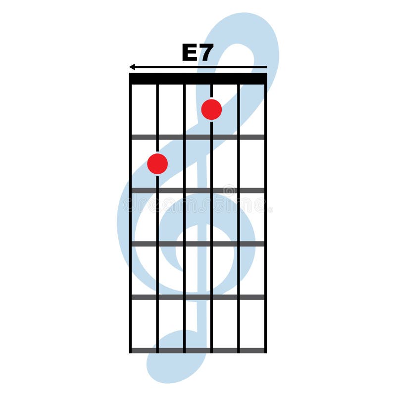 E7 guitar chord icon stock vector. Illustration of table - 303152168