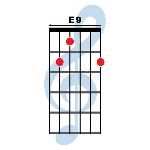 E9 guitar chord icon stock vector. Illustration of cord - 303152187