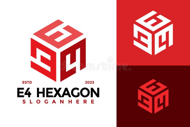 E Hexagon Logo Design Vector Symbol Icon Illustration Stock Vector ...