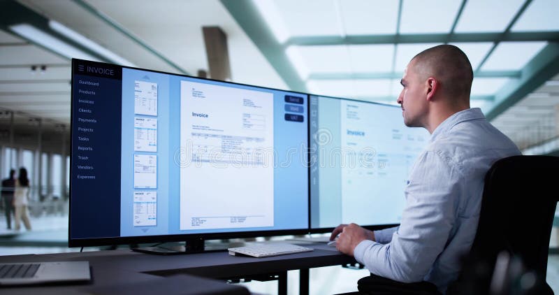 E Invoice Business Management Stock Image - Image of workplace, manage ...