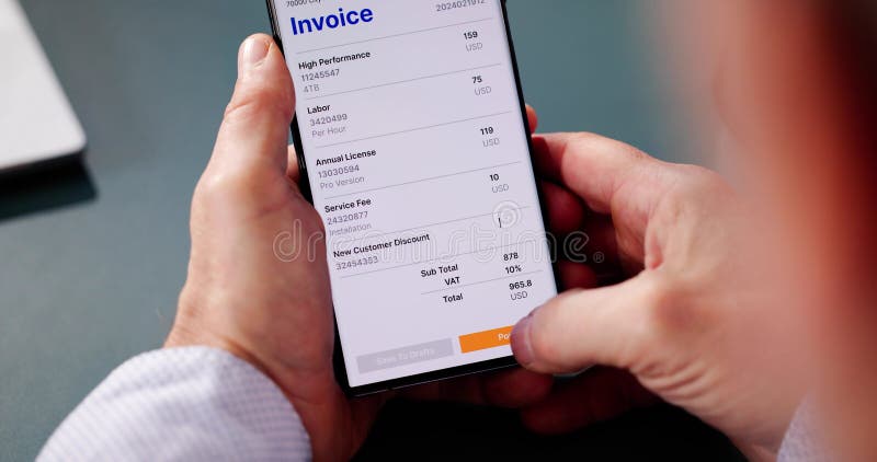 E Invoice Online Software stock photo. Image of office - 355719136