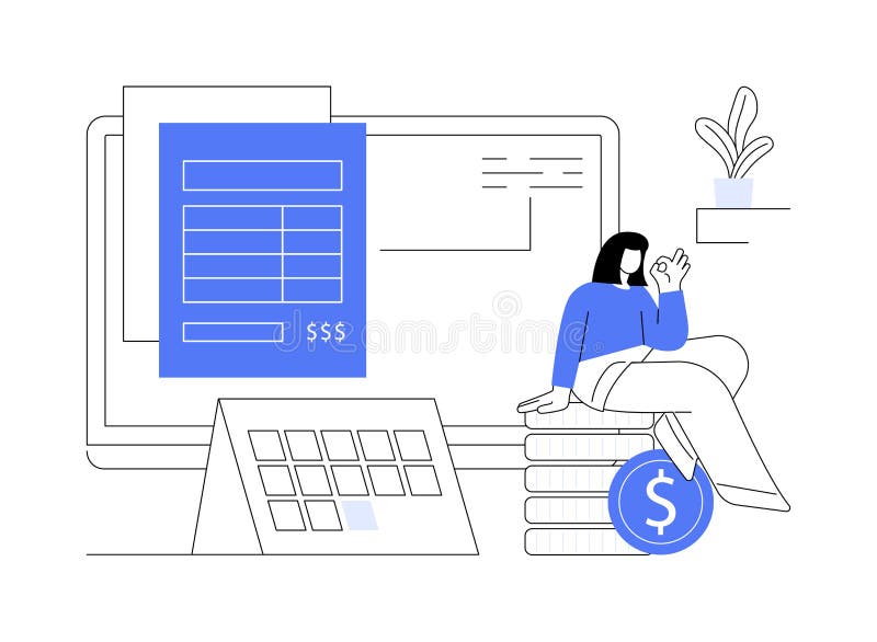 E-invoicing Abstract Concept Vector Illustration. Stock Vector ... E-invoicing Abstract Concept Vector Illustration. Stock Vector ...