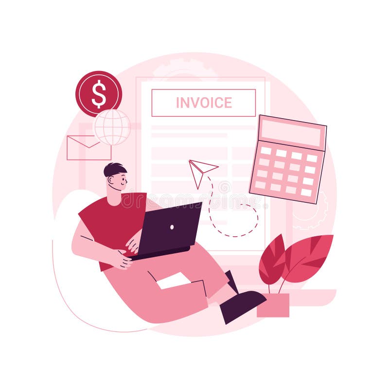 E-invoicing Abstract Concept Vector Illustration. Stock Vector ...