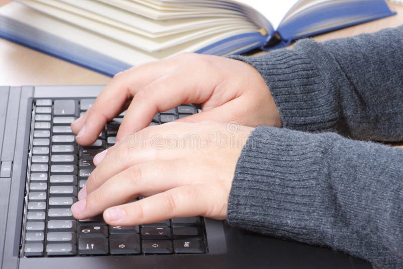 E-Learning stock image. Image of notebook, learning, female - 11604889