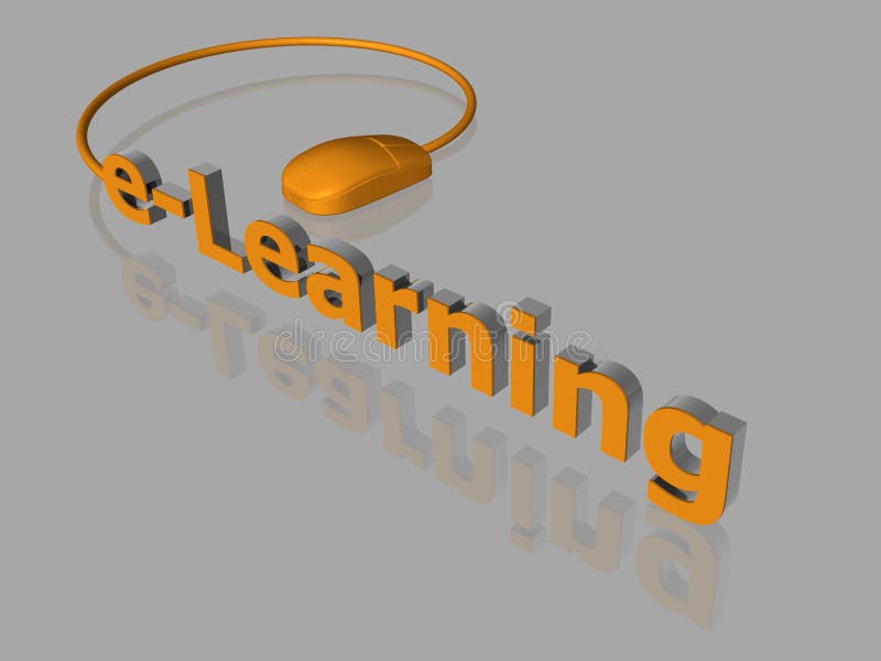 E-Learning - 3D stock illustration. Illustration of electronic - 12784003