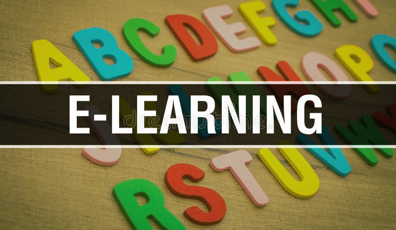 E-learning With Back To School Education Concept Background. Abstract ...