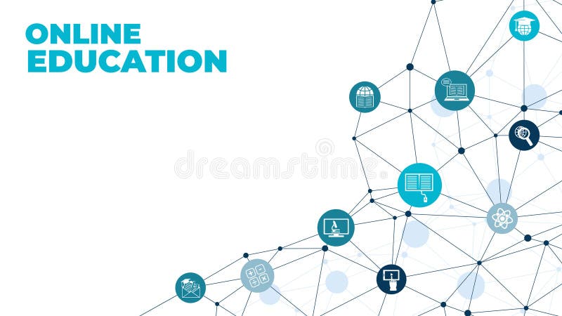 E-learning, Blended Learning. Vector Illustration. Stock Vector ...