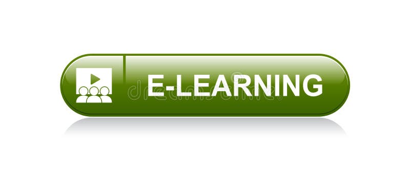 E learning button stock illustration. Illustration of buttons - 122580883