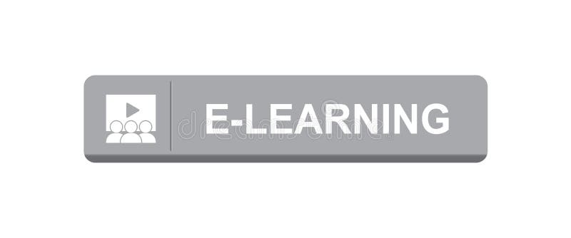 E learning button stock illustration. Illustration of conference - 122580791