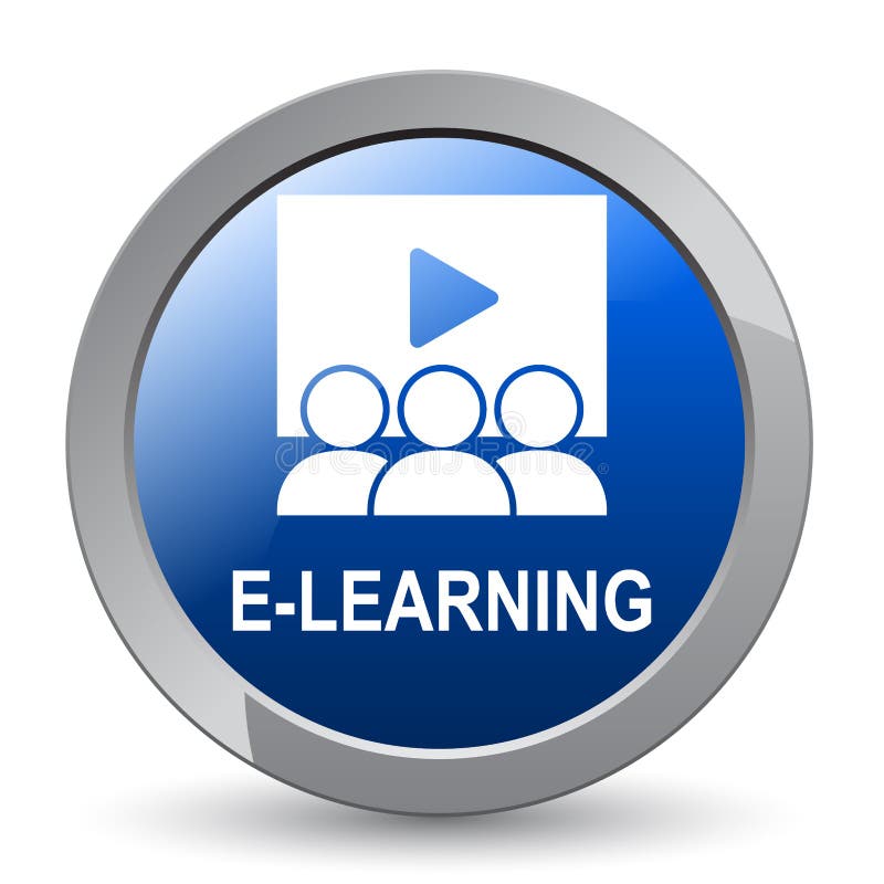 E learning button stock illustration. Illustration of conference ...