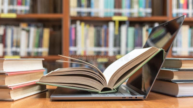 E-learning Class and E-book Digital Technology in Education Concept ...