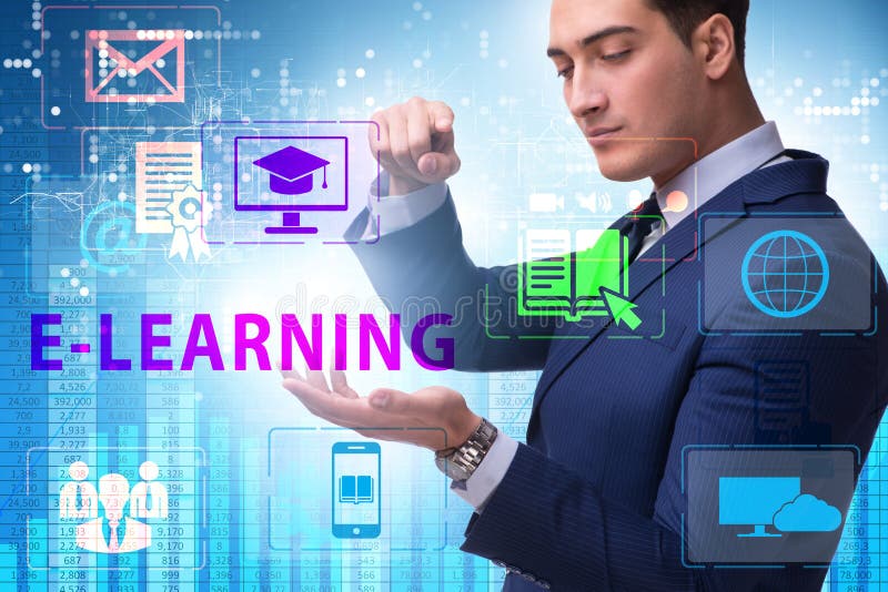 E-learning Concept As Modern Way of Education Stock Image - Image of ...