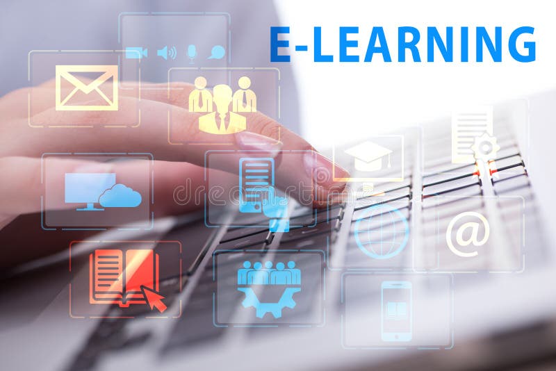 E-learning Concept As Modern Way of Education Stock Image - Image of ...