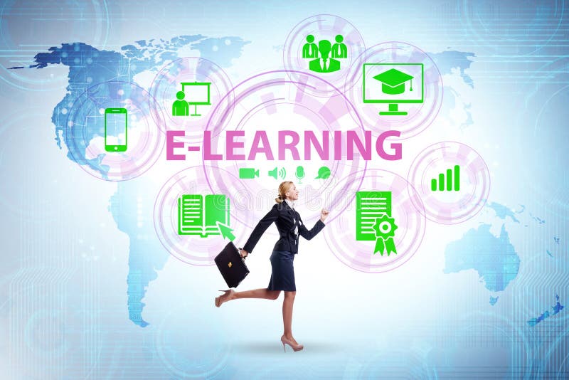 E-learning Concept As Modern Way of Education Stock Photo - Image of ...