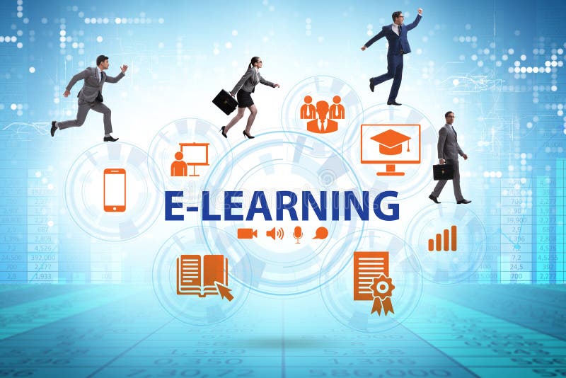 E-learning Concept As Modern Way of Education Stock Photo - Image of ...