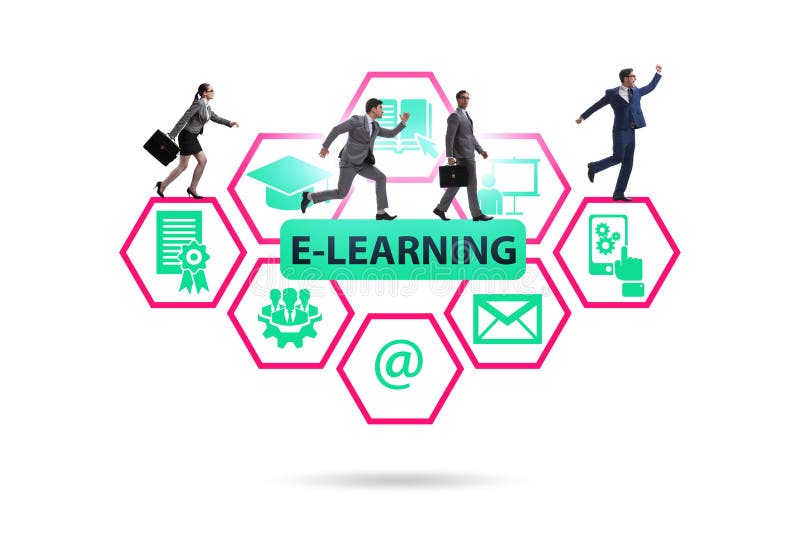 E-learning Concept As Modern Way of Education Stock Image - Image of ...
