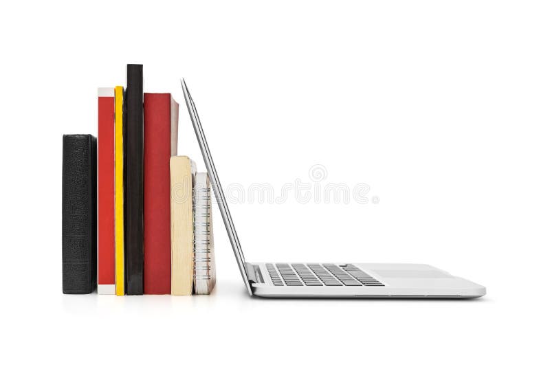 Laptop, Cd, Stack Books and Magazines Stock Photo - Image of journalism ...