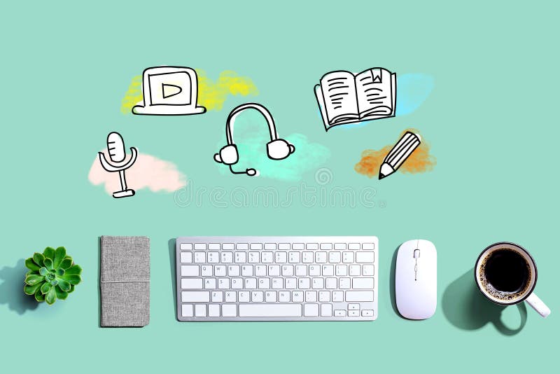 E-Learning Concept with a Computer Keyboard Stock Photo - Image of ...