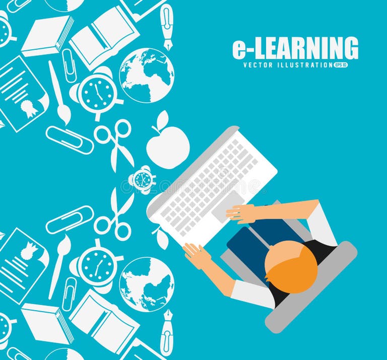 E-learning concept design stock vector. Illustration of student - 65884405