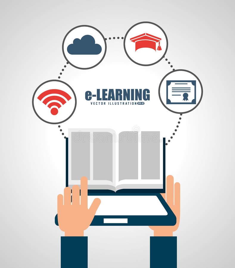 E-learning concept design stock vector. Illustration of modern - 65884561