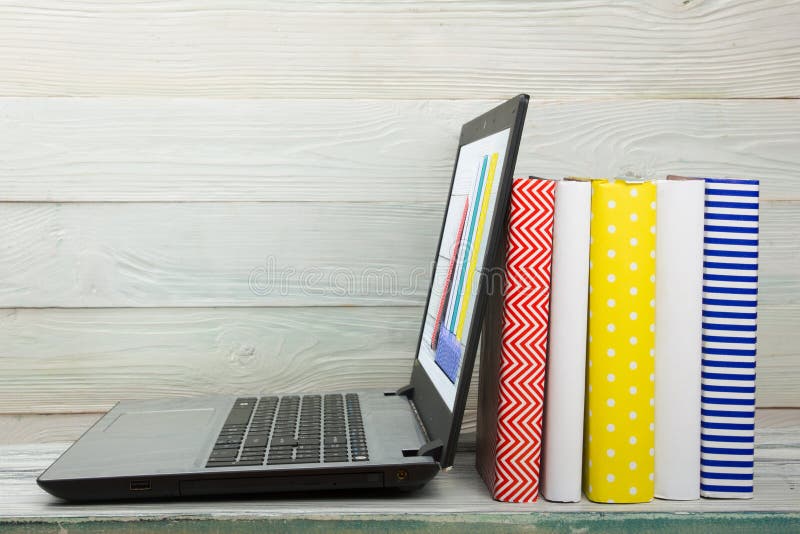 E-learning Concept. Digital Library - Books Inside Stock Photo - Image ...