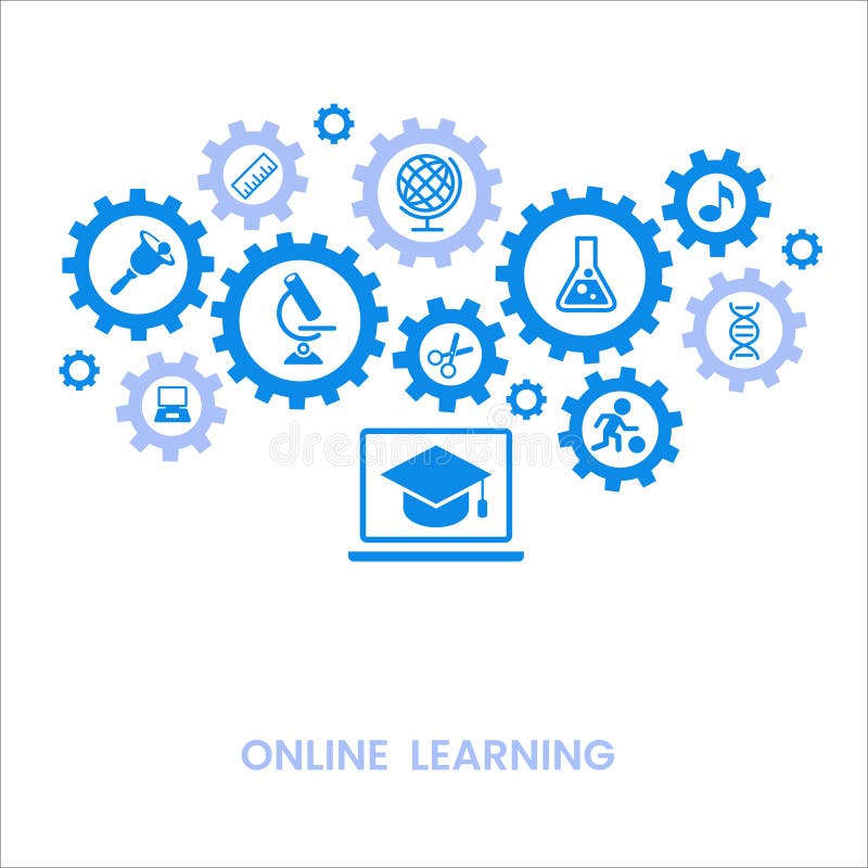 E-learning Concept. Distance Learning Icon. Online Training Courses ...
