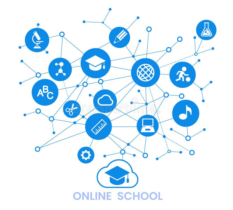 E-learning Concept. Distance Learning Icon. Online Training Courses ...