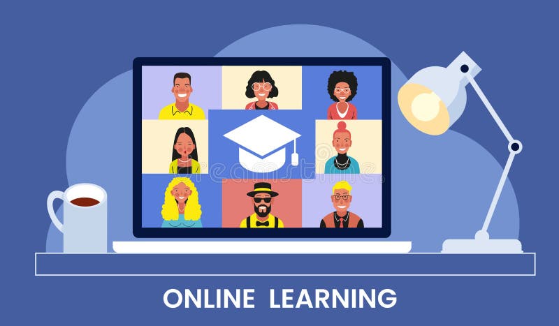 E-learning Concept. Distance Learning Icon. Online Training Courses ...