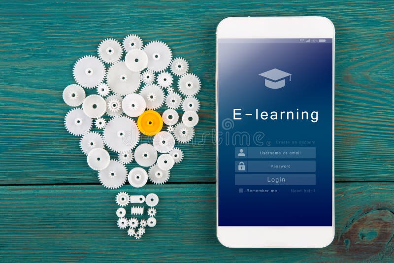 E - Learning Concept, Online Education Login or Registration Screen ...