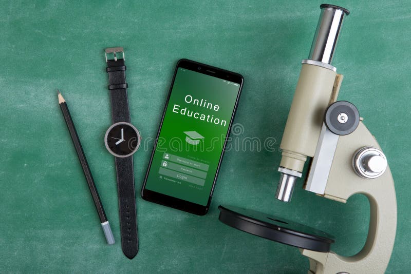 E - Learning Concept, Online Education Login or Registration Screen ...