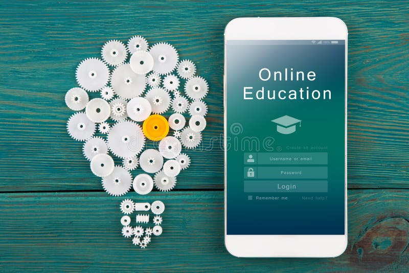 E - Learning Concept, Online Education Login or Registration Screen ...