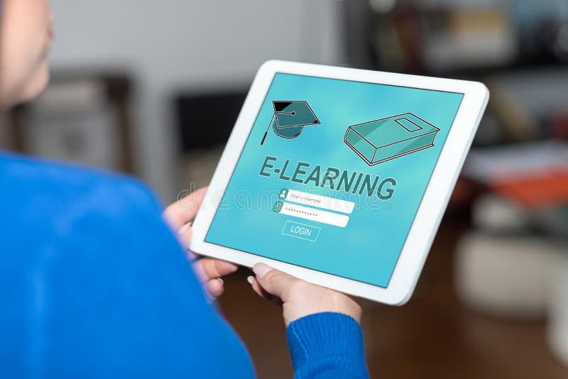 E-learning Concept on a Tablet Stock Photo - Image of tablet, learning ...