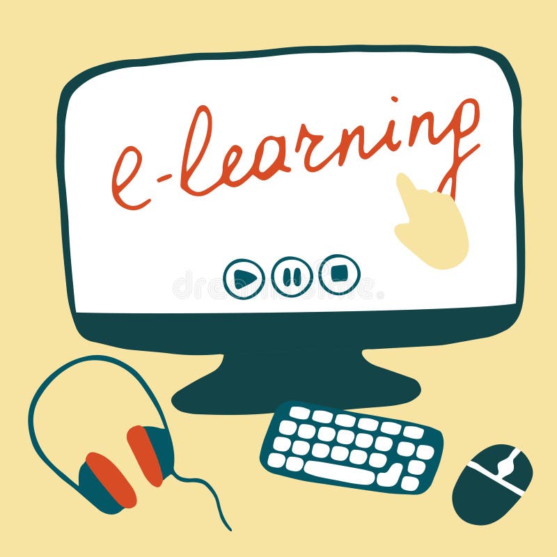 Remote Education Word Concepts Banner Stock Vector - Illustration of ...