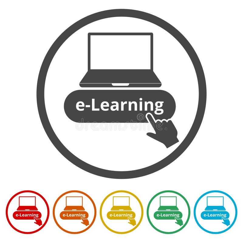 E-learning Design, Education Icon Stock Vector - Illustration of ...