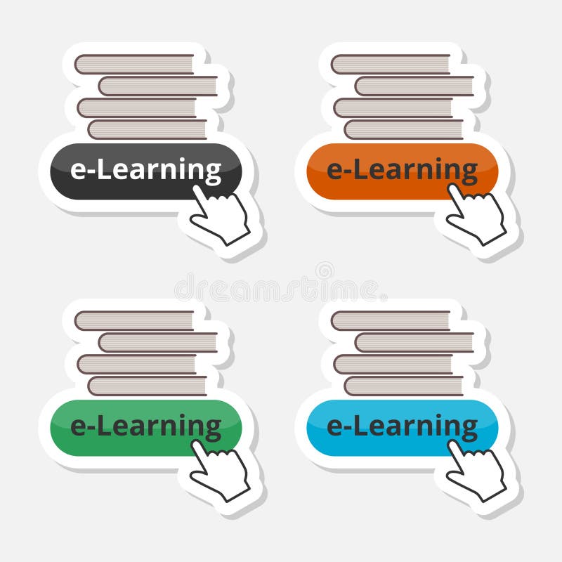 E Learning Icon Sticker Stock Illustrations – 186 E Learning Icon ...