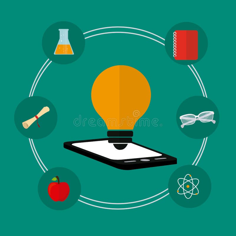 E- learning design. stock vector. Illustration of icons - 61575744