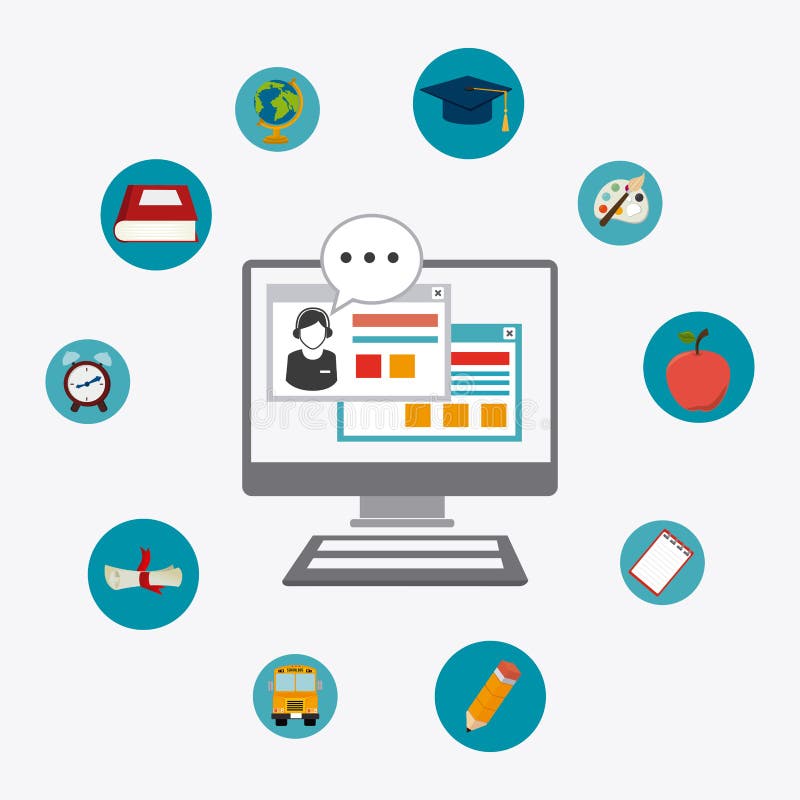 E- learning design. stock vector. Illustration of artistic - 61576067