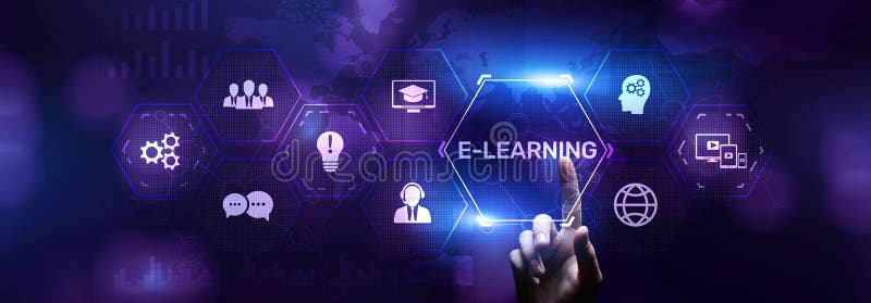 E-learning EdTech Education Technology Elearning Online Learning Internet Technology Concept ...