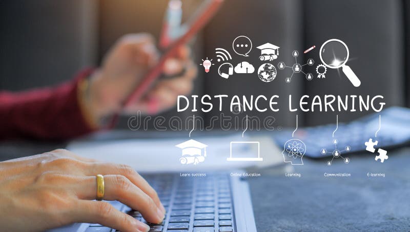 E-learning Education Concept Online Learning with Webinars, Video ...