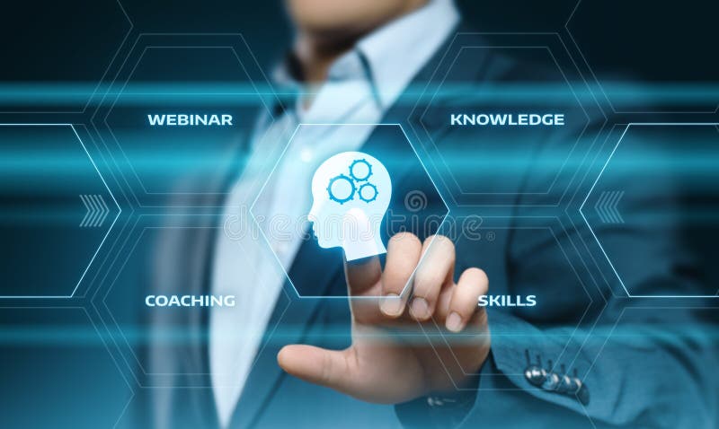 Concept of E-learning, Online Course, Webinar. Stock Image - Image of ...