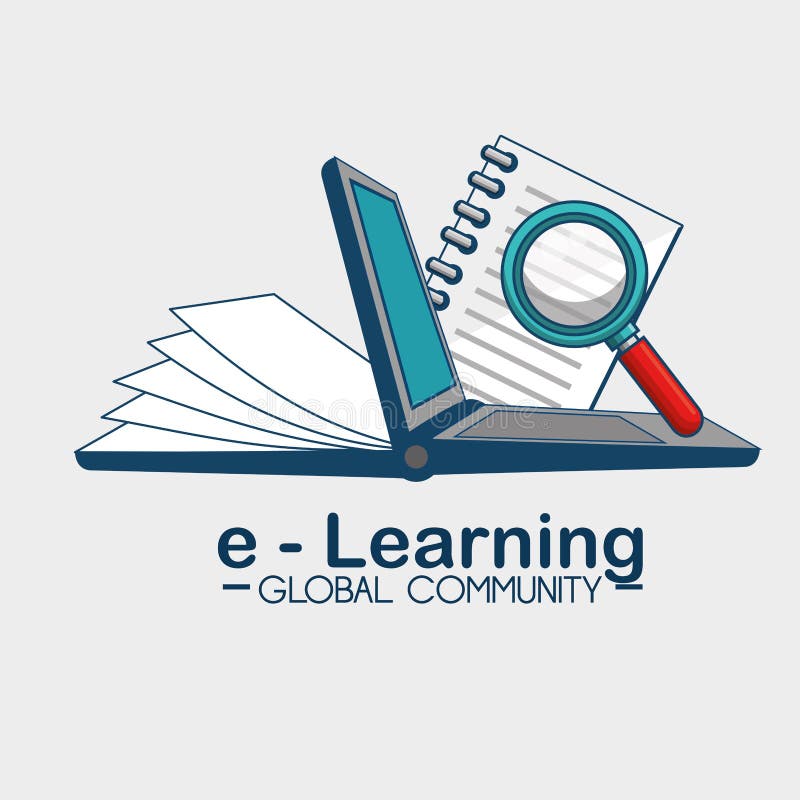 E-learning Global Community Stock Illustration - Illustration of ...