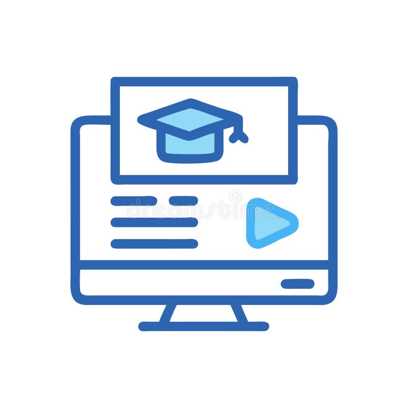 E-Learning Icon Design stock vector. Illustration of class - 351935556